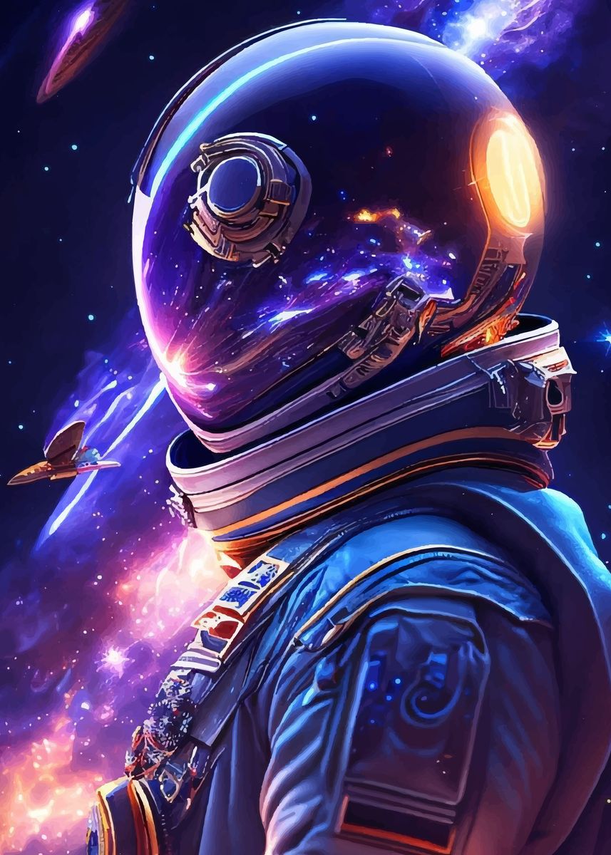 'spaceworld' Poster, picture, metal print, paint by cameron amber | Displate