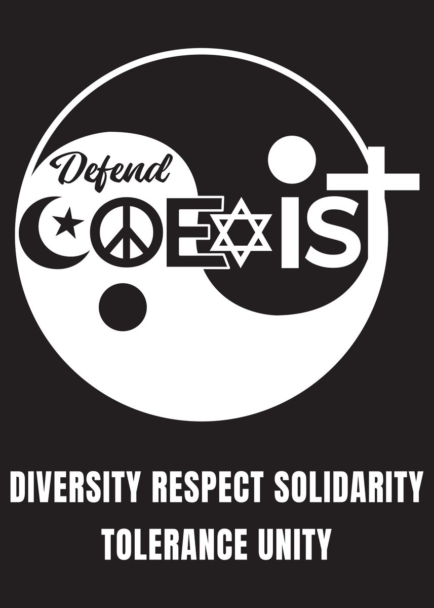 'Defend Coexist Religion' Poster, picture, metal print, paint by ...