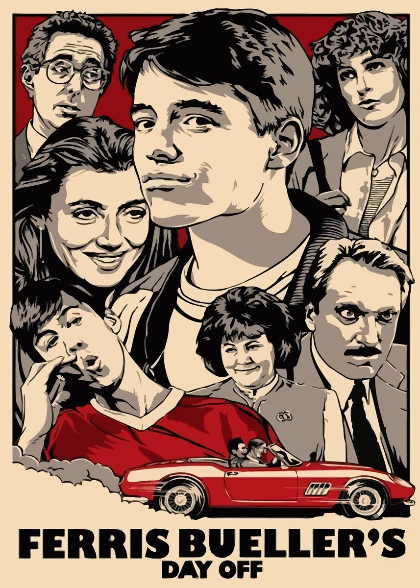 'Ferris Buellers' Poster, picture, metal print, paint by Open last ...