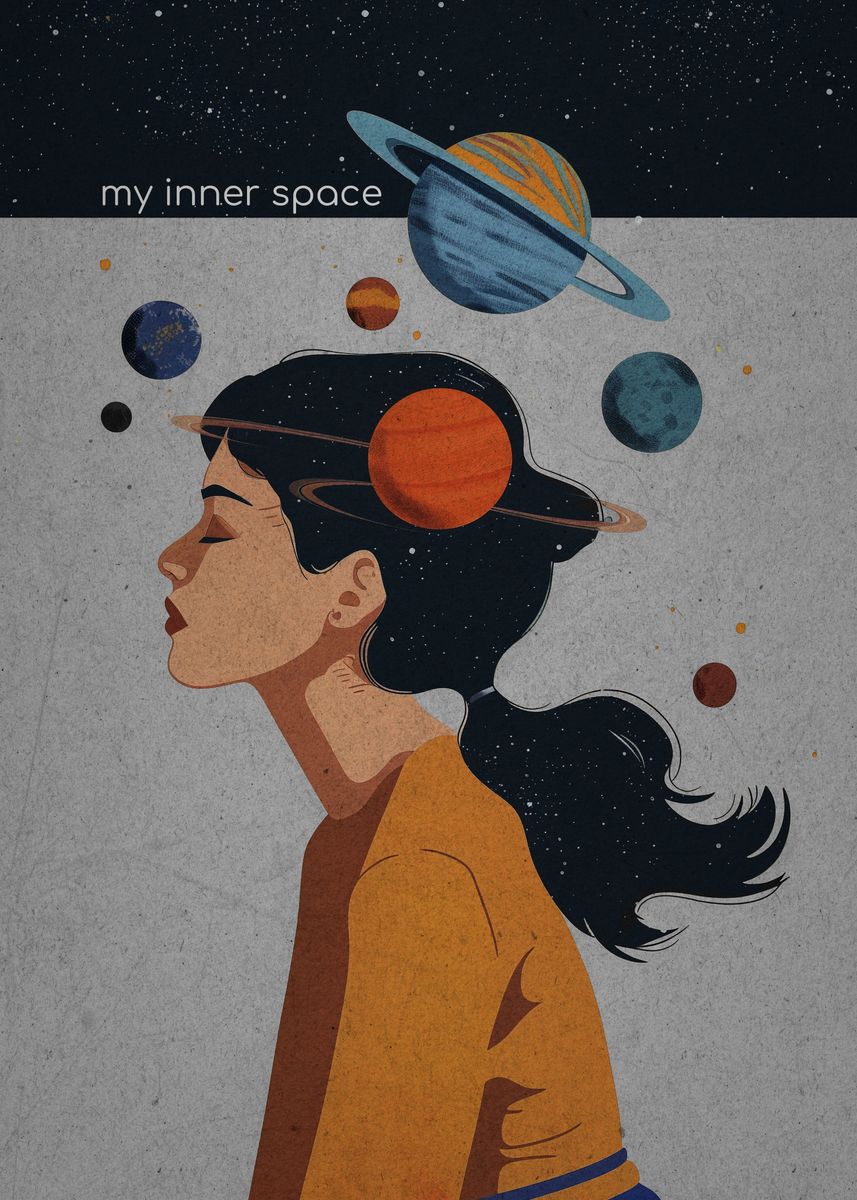 'My Inner Space' Poster, picture, metal print, paint by Fidy Art | Displate