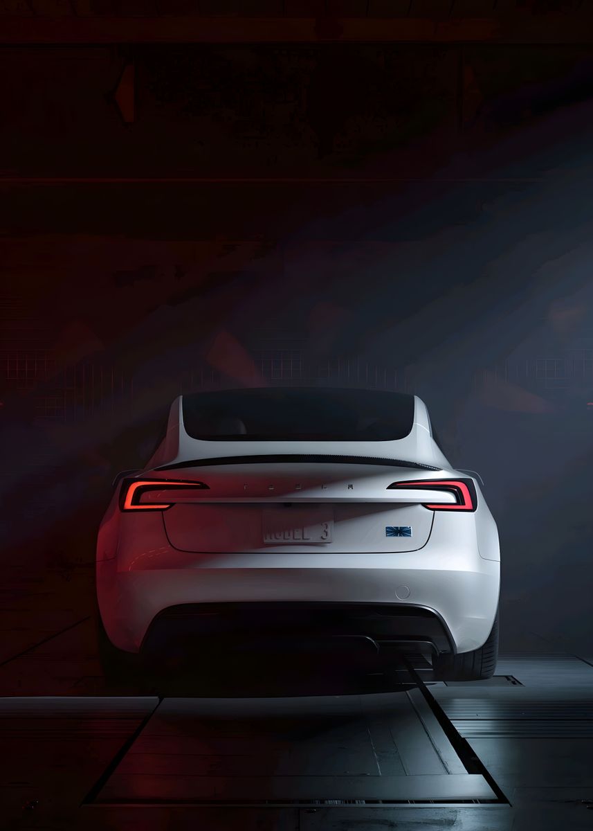 'Tesla Model 3' Poster, picture, metal print, paint by Good poster ...