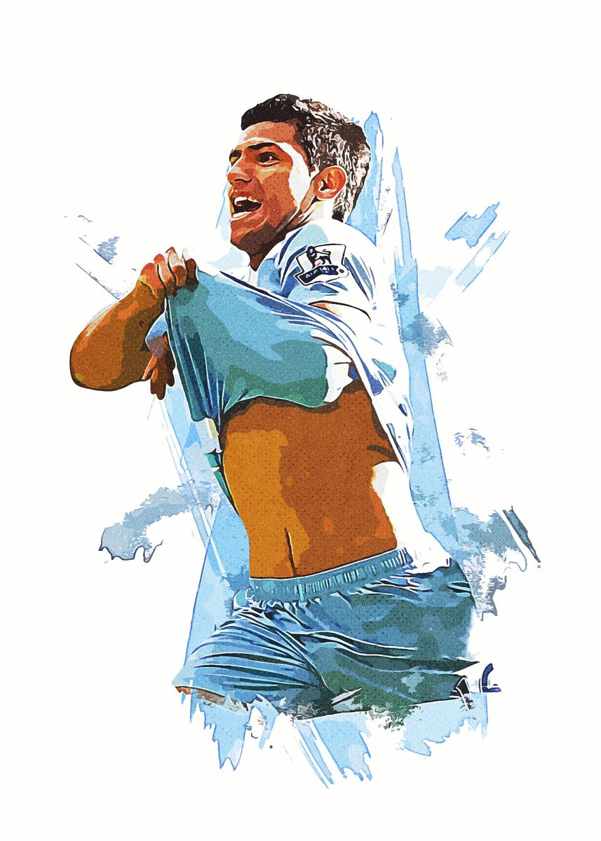'Sergio Aguero Legend' Poster, picture, metal print, paint by Nguyen ...