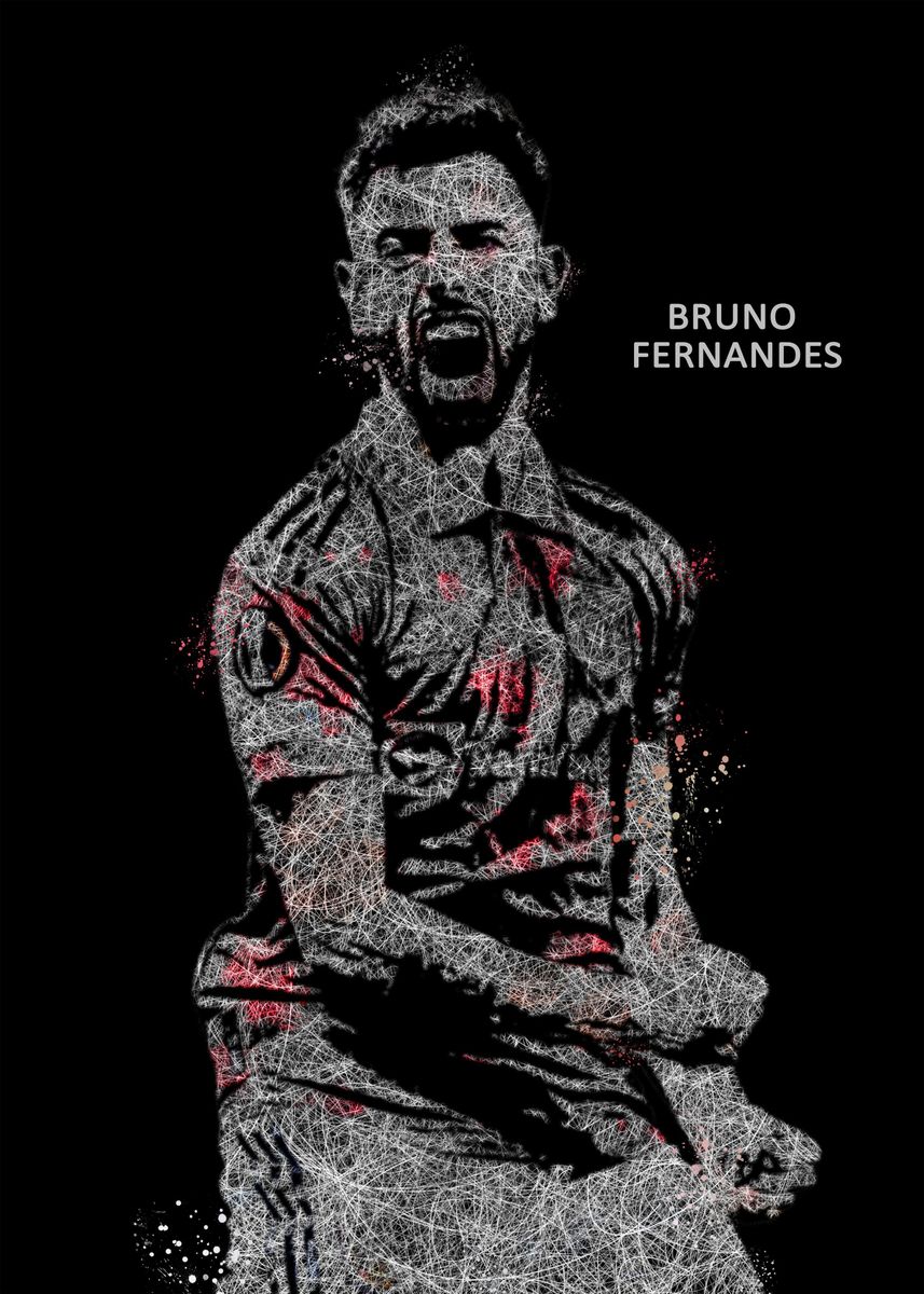 'Bruno Fernandes' Poster, picture, metal print, paint by ...