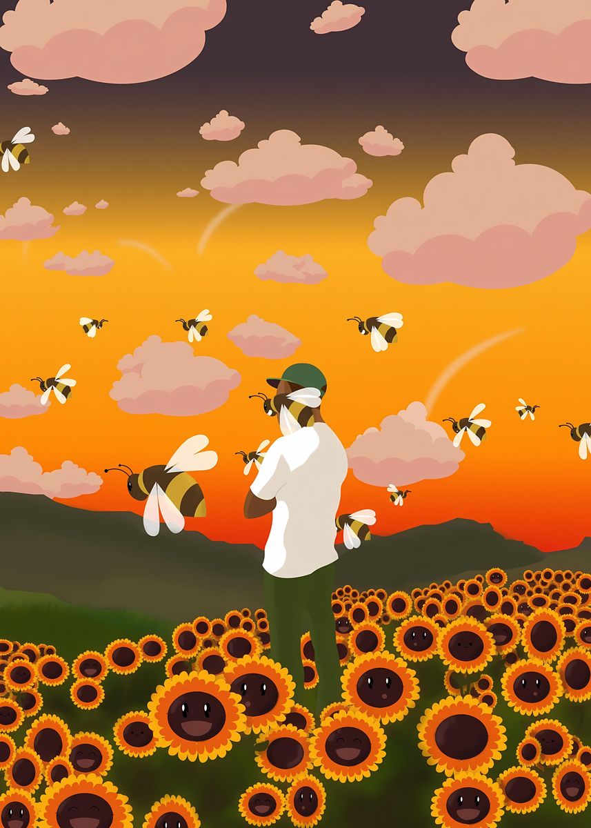 'flower boy' Poster, picture, metal print, paint by Toaster | Displate