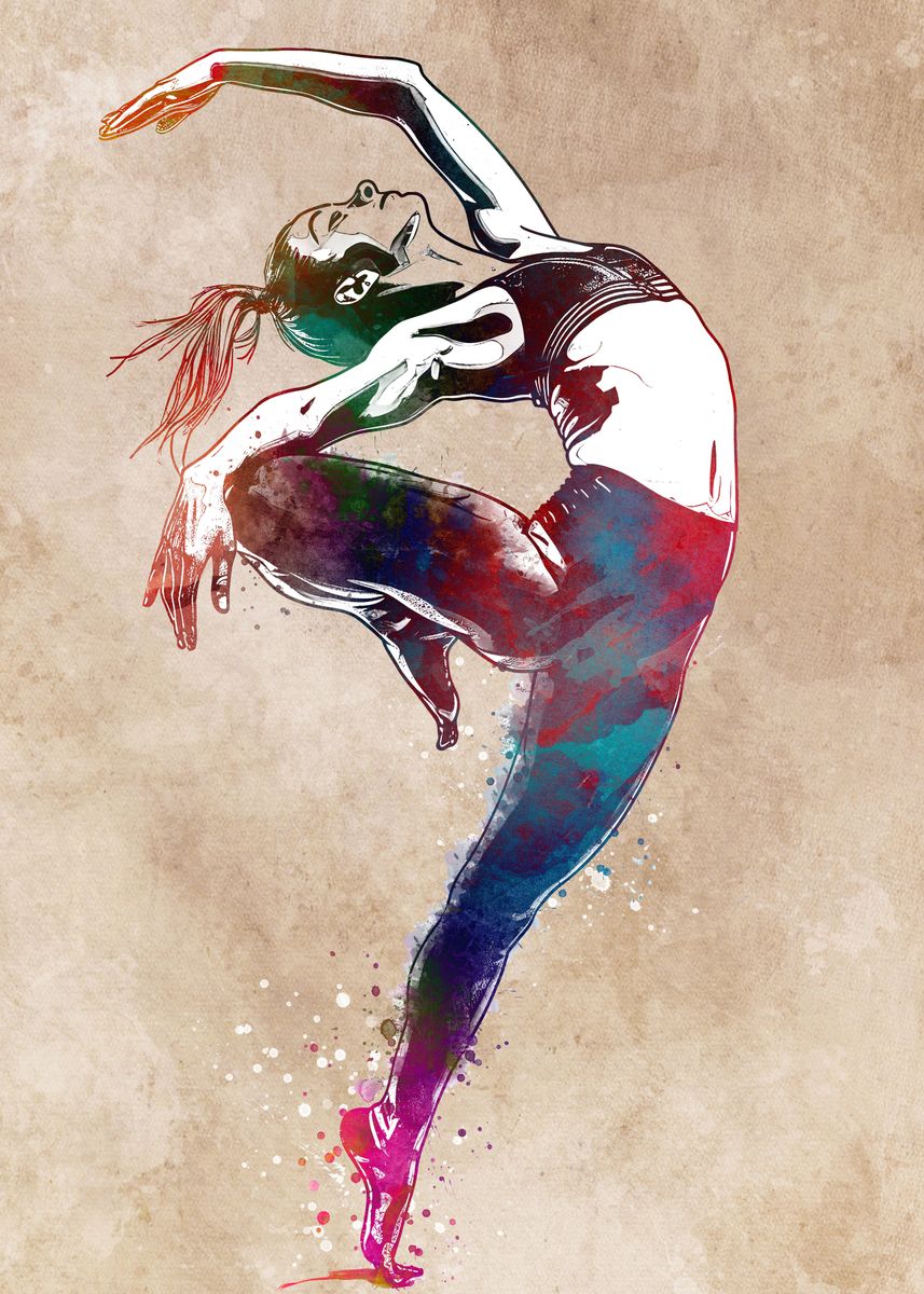 'Gymnastics sport art' Poster, picture, metal print, paint by JBJart ...