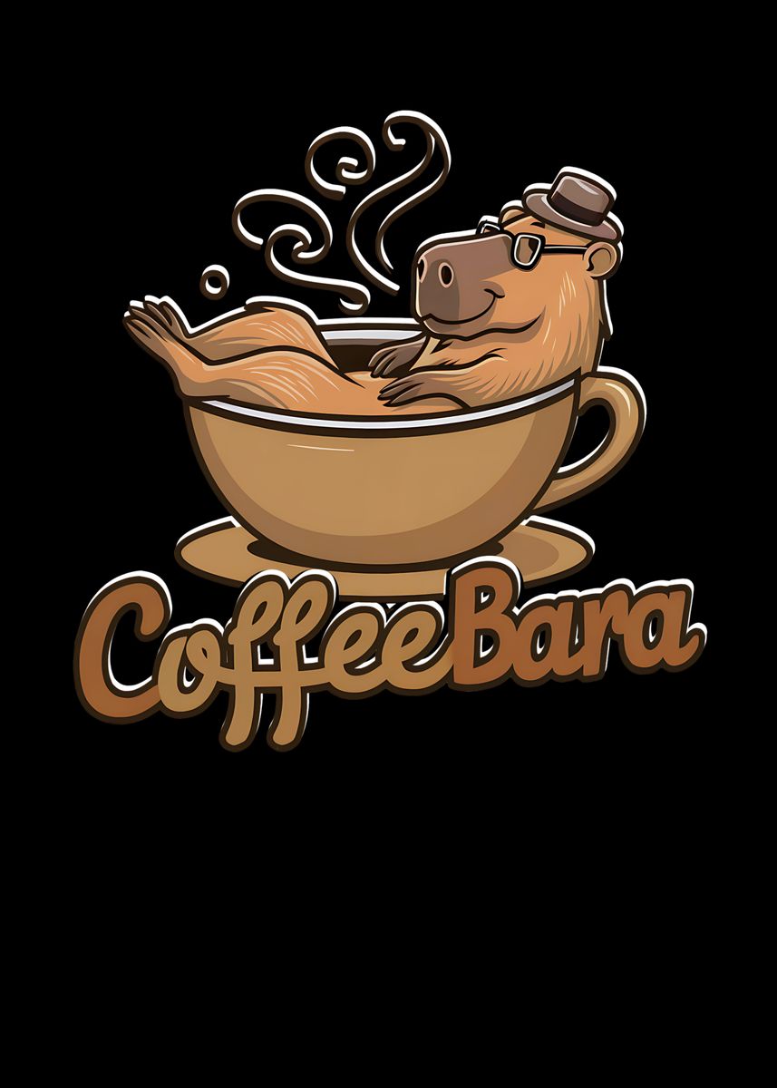 'Coffeebara Bliss Coffee' Poster, picture, metal print, paint by ...
