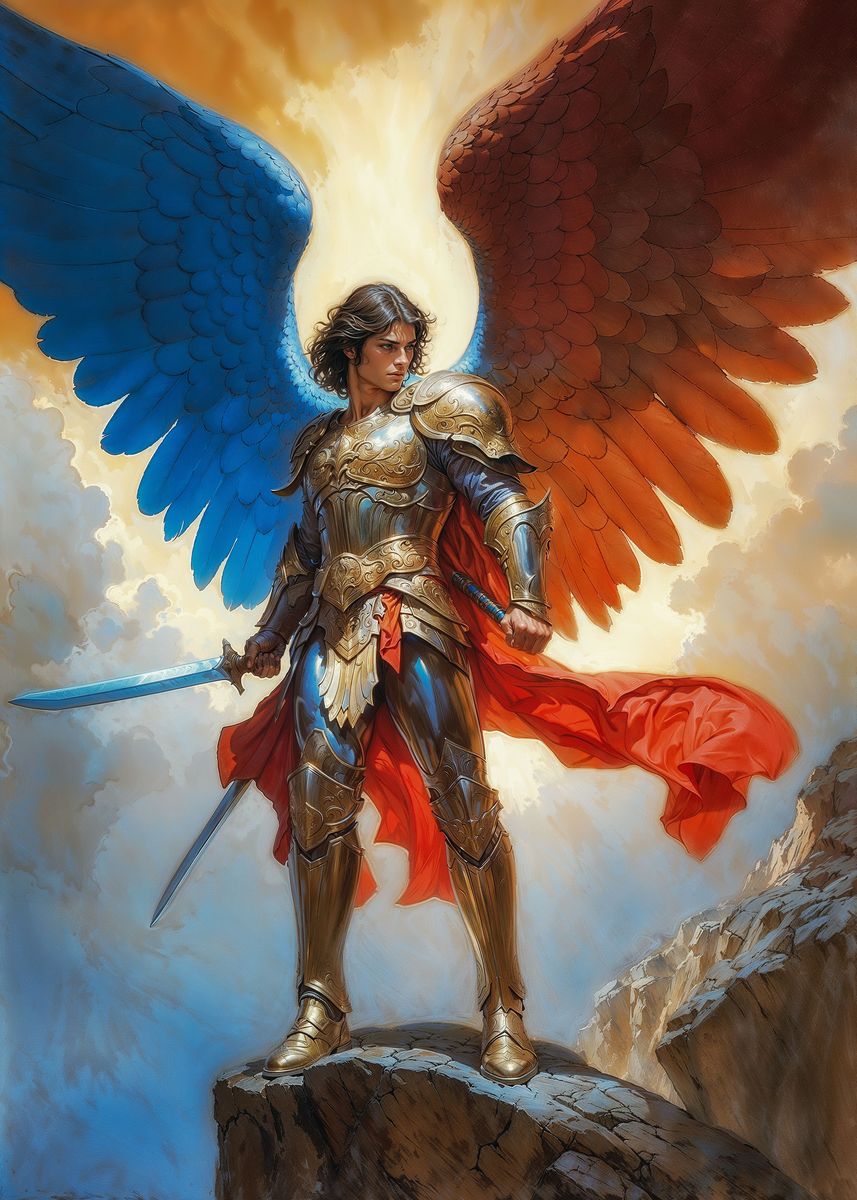 'Archangel ' Poster, picture, metal print, paint by Alice White Milano ...