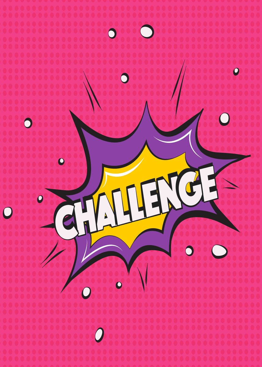 'Challenge Retro Style ' Poster, picture, metal print, paint by ArtLife ...