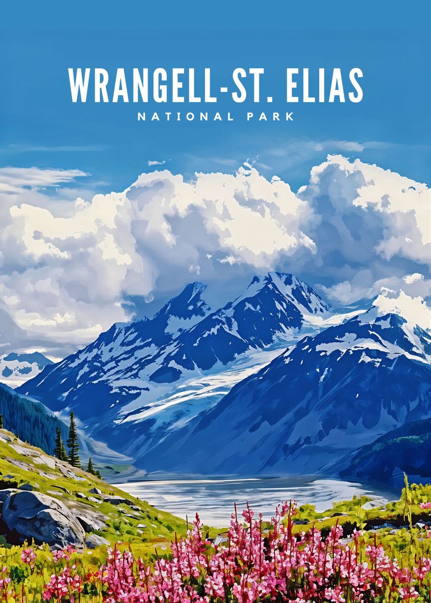 'Wrangell St Elias Nat Park' Poster, picture, metal print, paint by ...