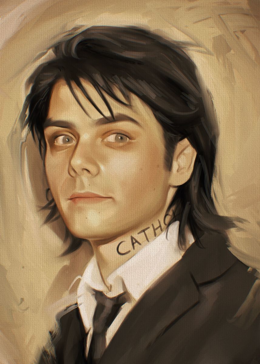 'Gerard way' Poster, picture, metal print, paint by Mousely Mousely ...