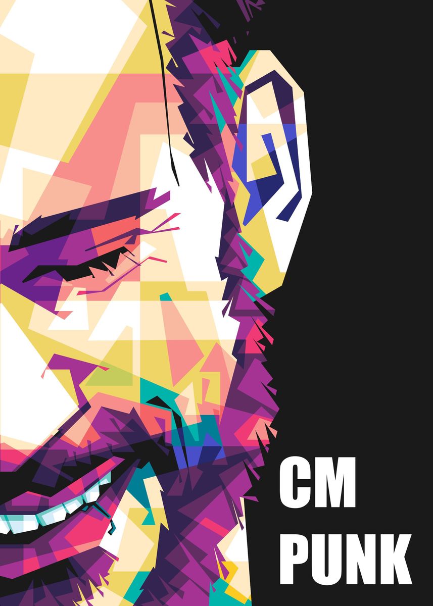 'super cm punk pop art' Poster, picture, metal print, paint by Asran ...