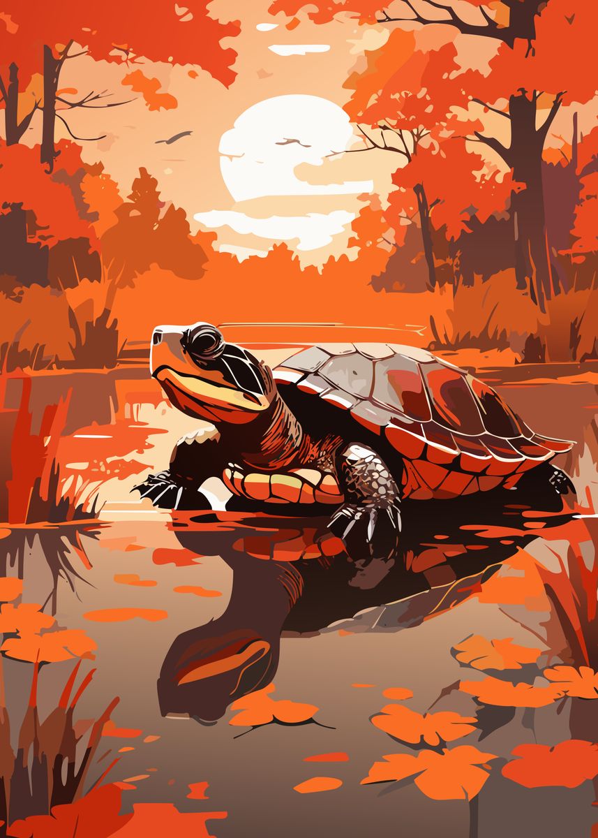 'Snapping Turtle' Poster, picture, metal print, paint by Greg | Displate