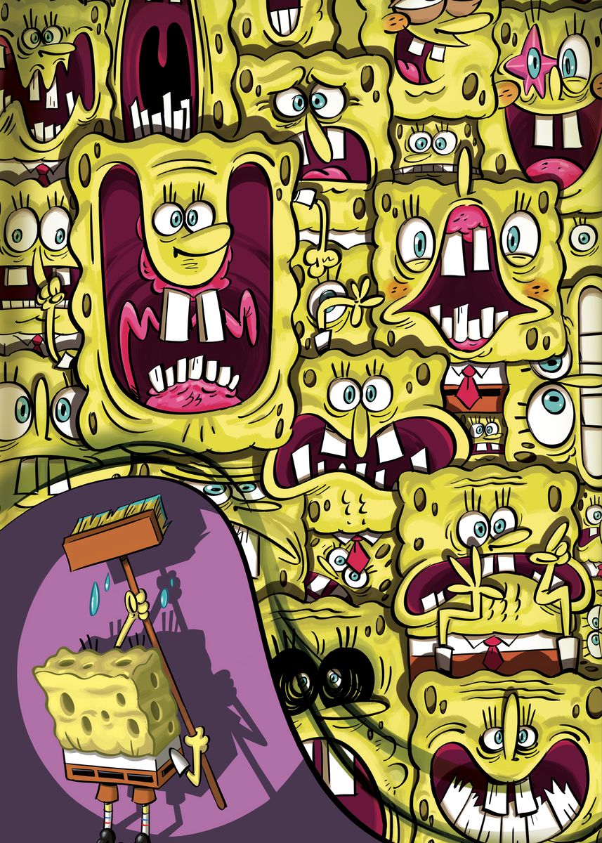 'Gordon Hammond Spongebob' Poster, picture, metal print, paint by ...