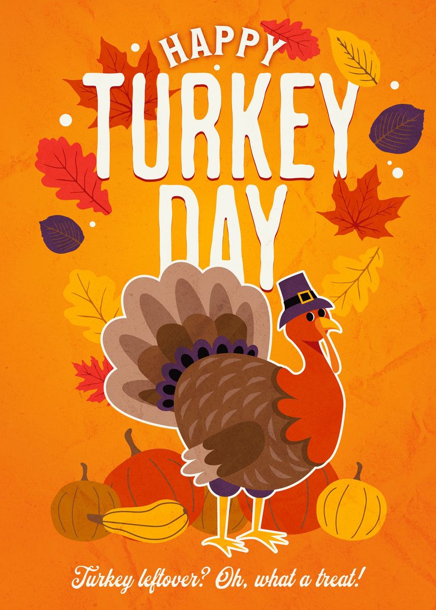 'Happy Turkey Day' Poster, picture, metal print, paint by AshnoAlice ...