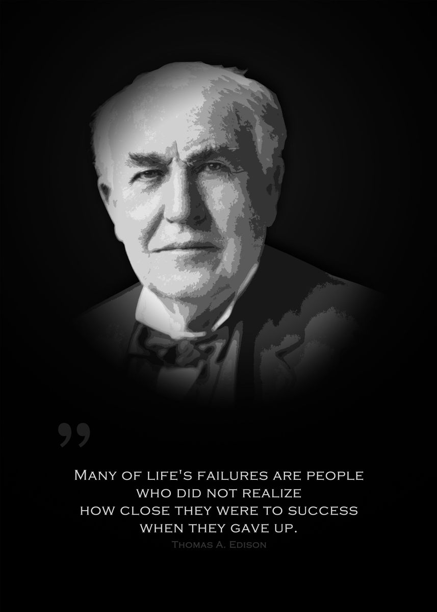 'Thomas Edison' Poster, picture, metal print, paint by Chris | Displate