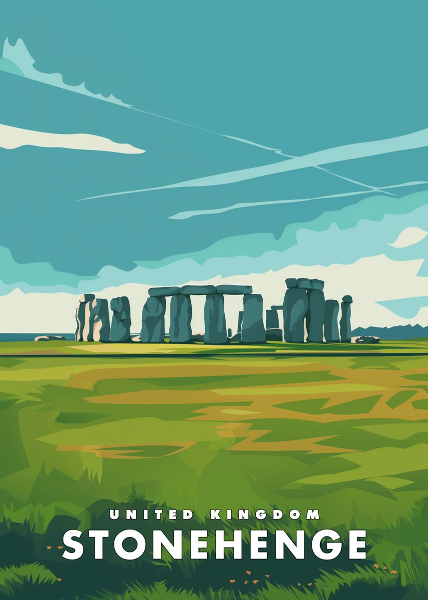 'Stonehenge United Kingdom' Poster, picture, metal print, paint by ...