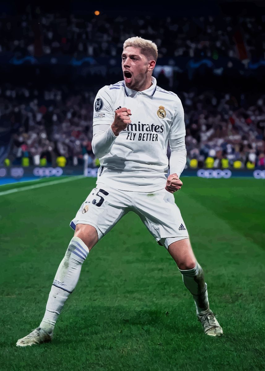 'Federico Valverde' Poster, picture, metal print, paint by Zeds | Displate