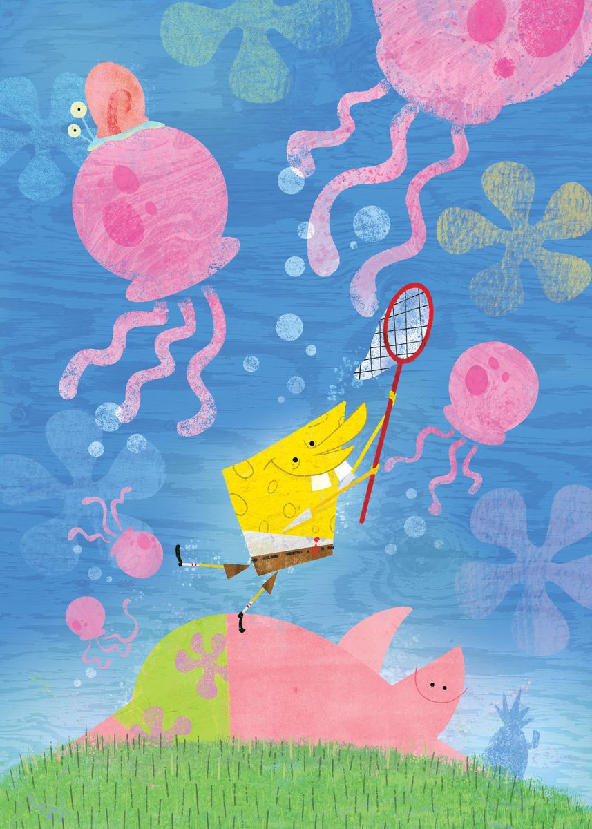 'Rob Sayegh Jr Spongebob' Poster, picture, metal print, paint by ...