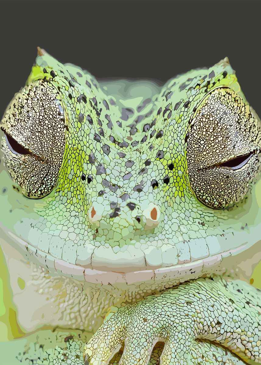 'Frog Meme' Poster, picture, metal print, paint by Lucky Star | Displate