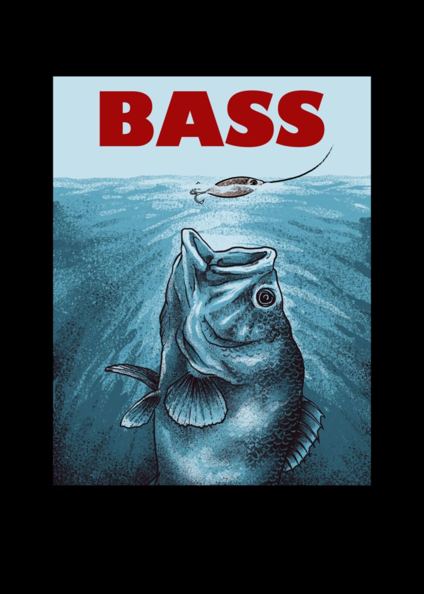 'Bass Fishing' Poster, picture, metal print, paint by Andrea Guenther ...