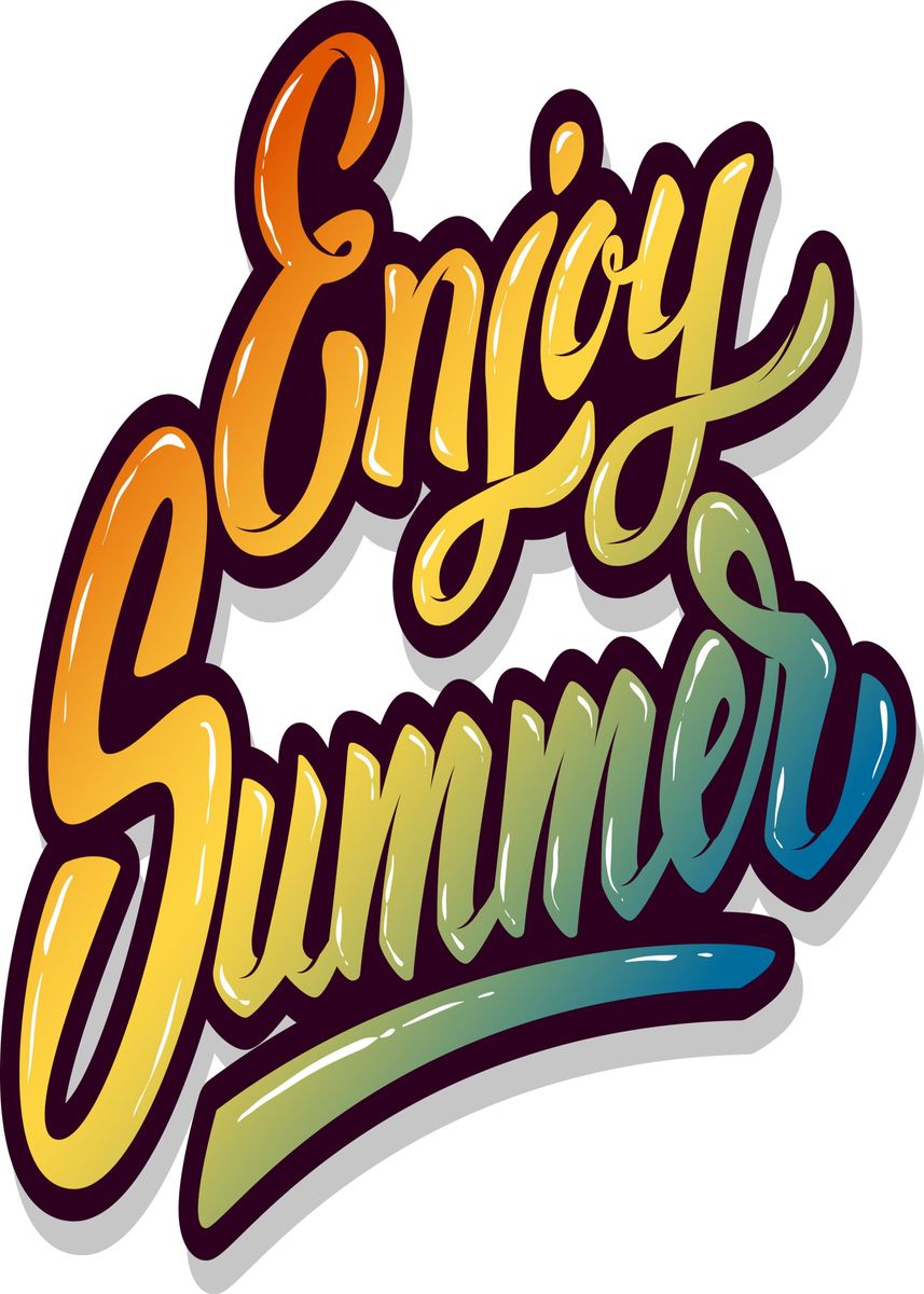 'Enjoy Summer' Poster, picture, metal print, paint by ArtLife ...