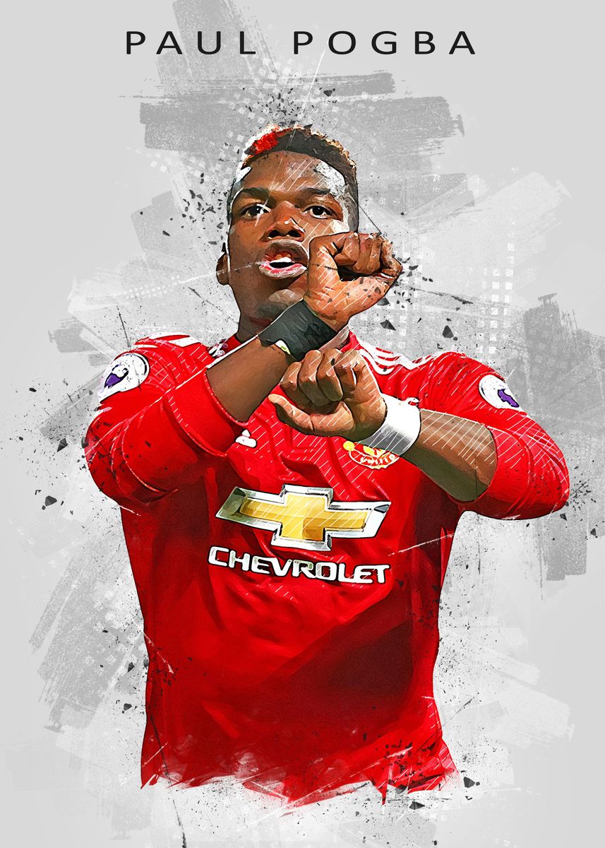 'Paul Pogba' Poster, picture, metal print, paint by MarjorieC Newlin ...