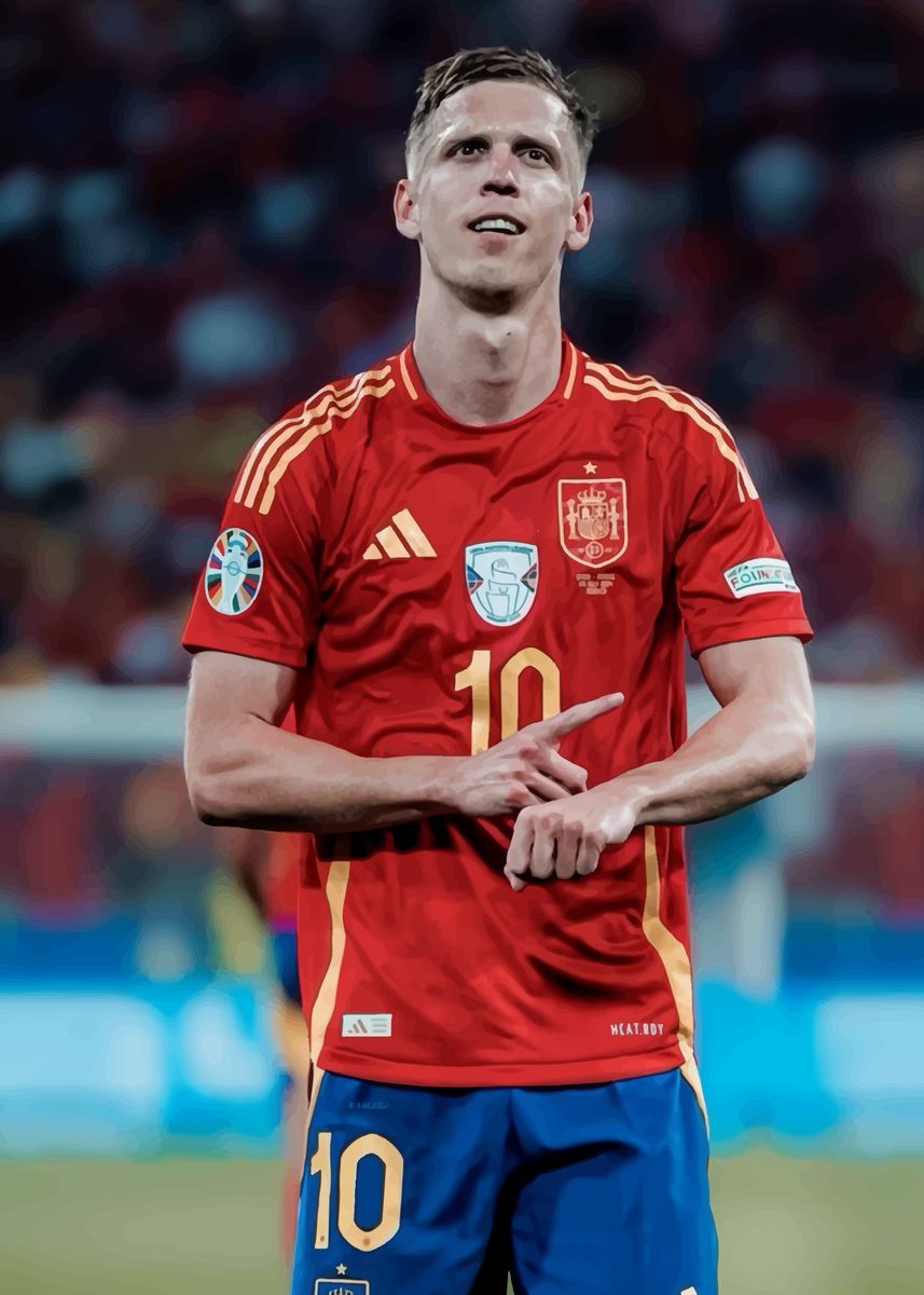 'Dani Olmo' Poster, picture, metal print, paint by Demiurge | Displate