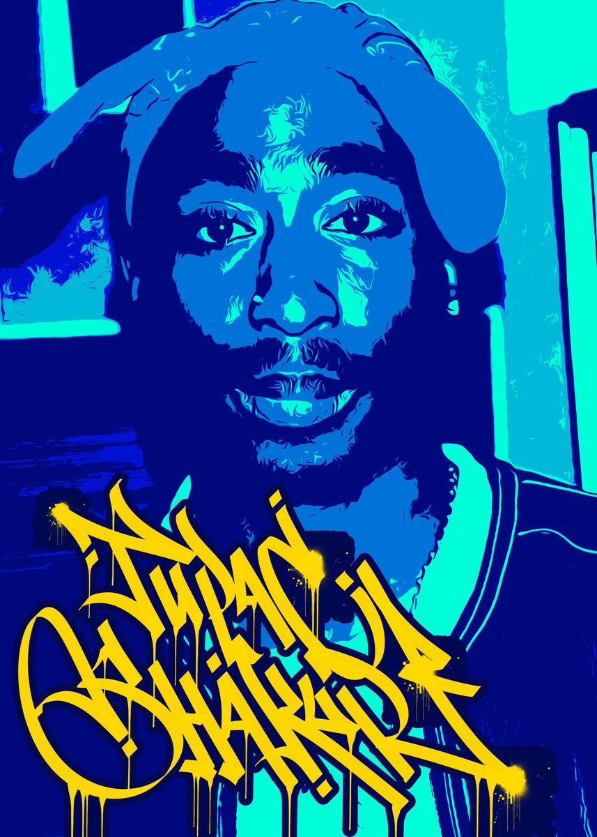'Tupac Amaru Shakur ' Poster, picture, metal print, paint by mfad27 ...