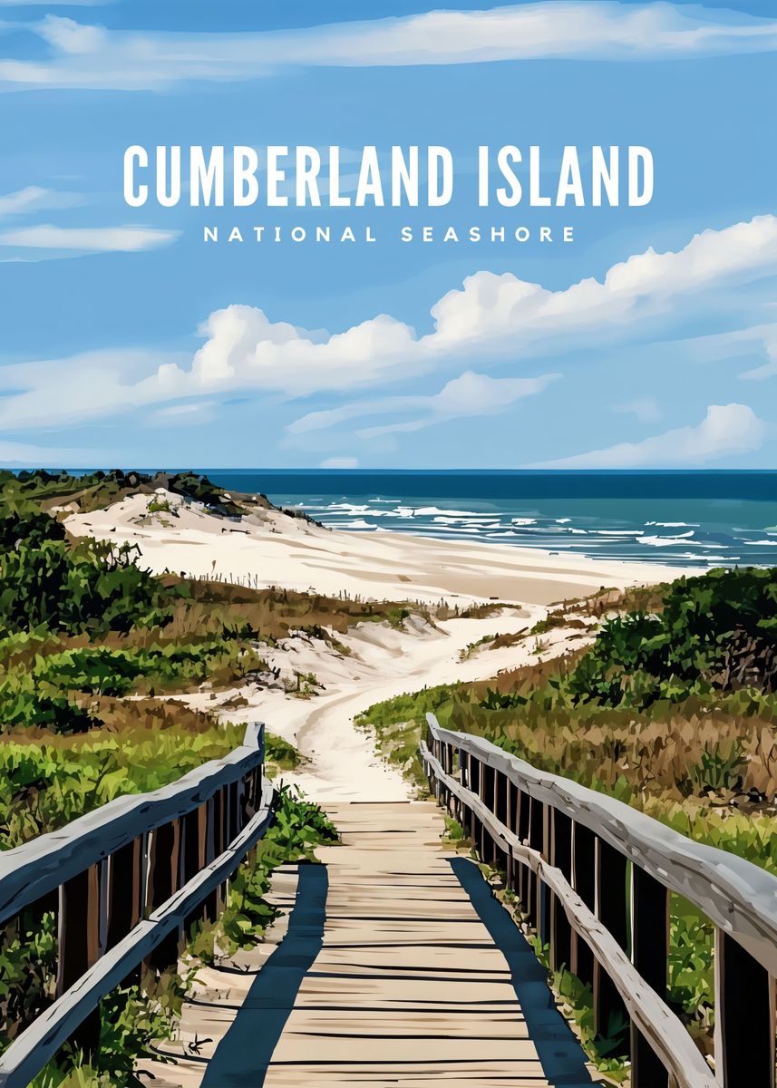 'Cumberland Island' Poster, picture, metal print, paint by Mark Vincent Verallo | Displate