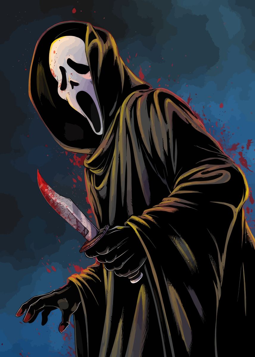 'Horror Night Vintage' Poster, picture, metal print, paint by Lelah ...