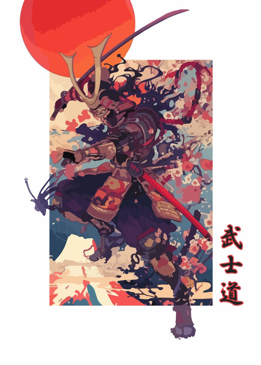 'Sword Fighter' Poster, picture, metal print, paint by Ritsuki | Displate