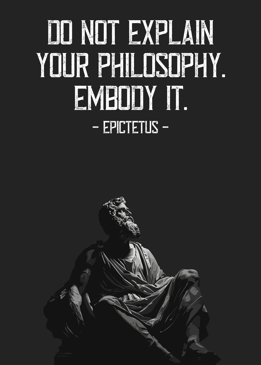 'Epictetus Quote Philosophy' Poster, picture, metal print, paint by ...