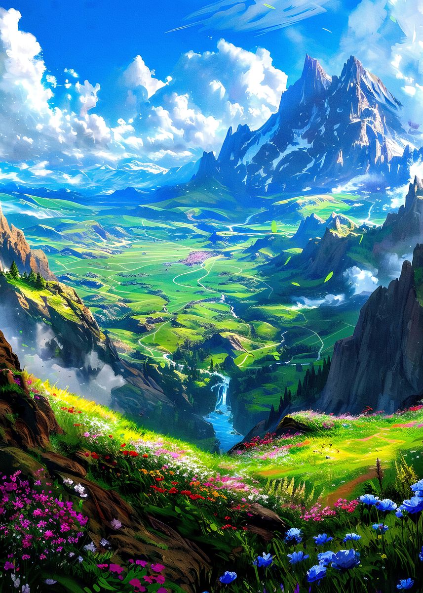 'Nature Landscape' Poster, picture, metal print, paint by tra avis ...