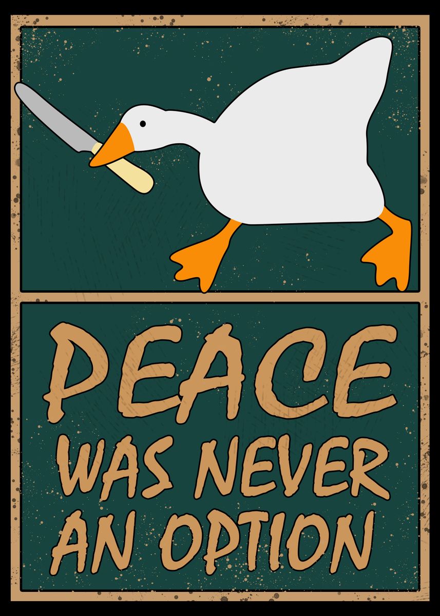'peace duck cartoon ' Poster, picture, metal print, paint by Johnathon ...