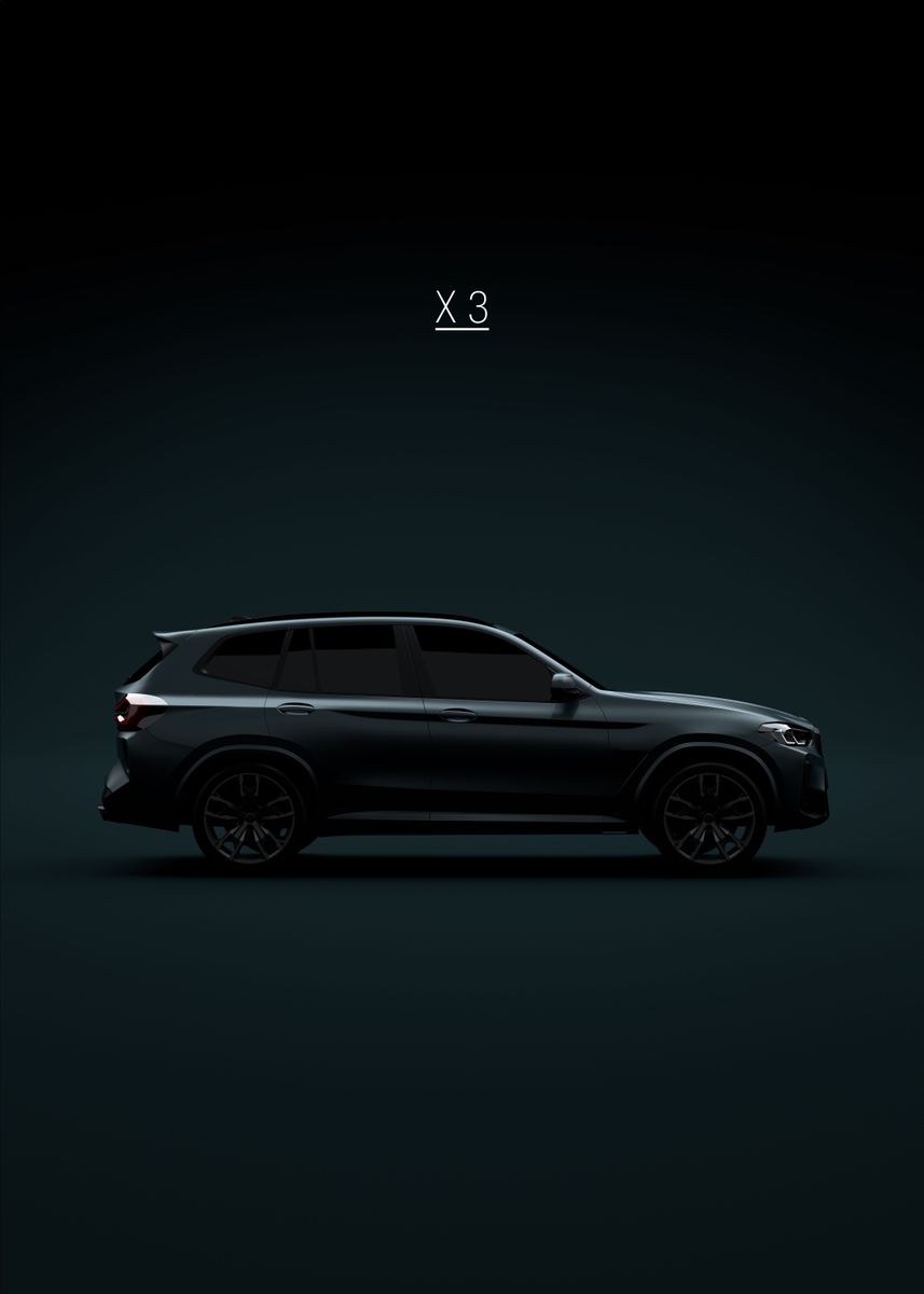 'BMW X3 2022' Poster, picture, metal print, paint by 21 MXM | Displate