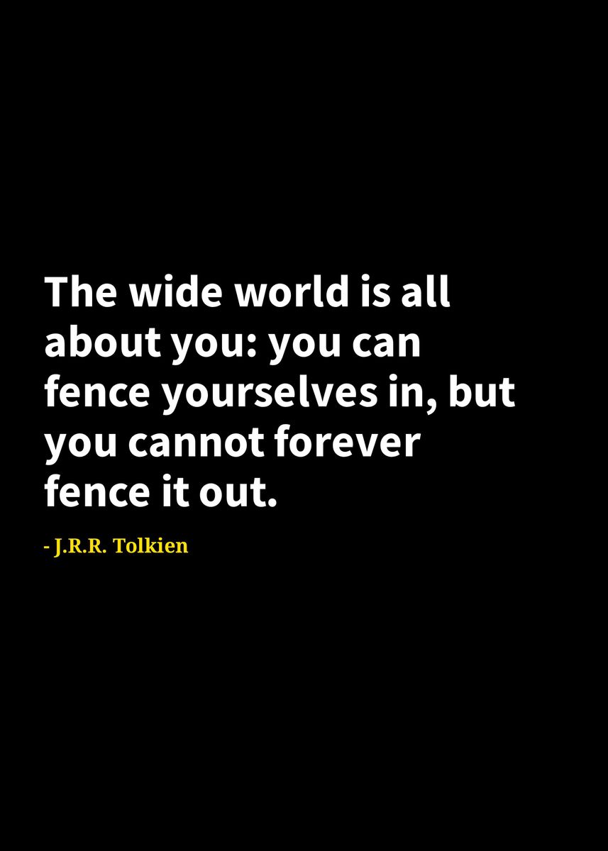 'JRR Tolkien quotes' Poster, picture, metal print, paint by DNSM | Displate