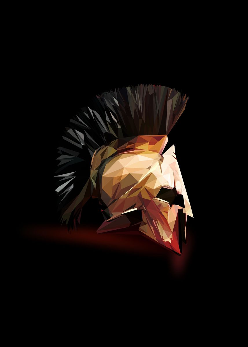 '300 sparta' Poster, picture, metal print, paint by Lowpoly Posters ...