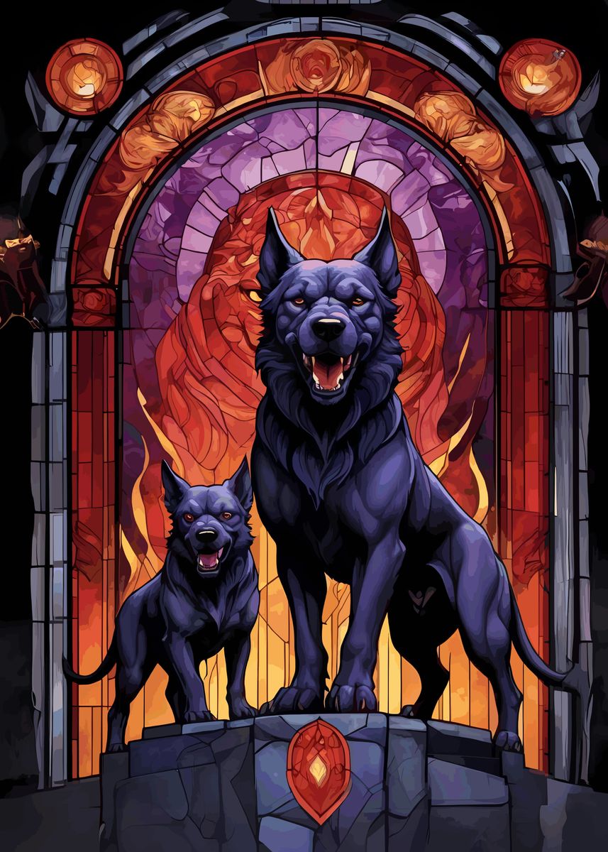 'Cerberus Dog Myth Animal' Poster, picture, metal print, paint by ...