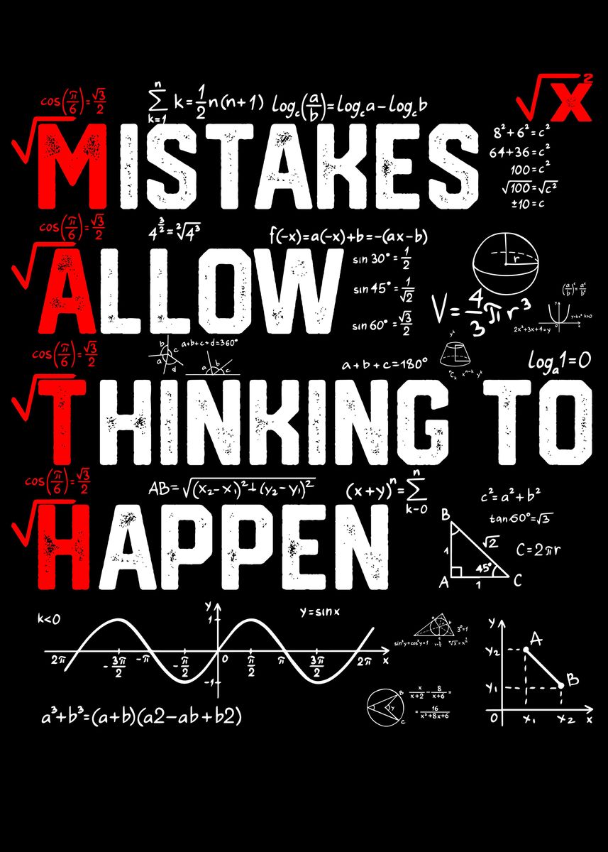 'Thinking Through Errors' Poster, picture, metal print, paint by ...