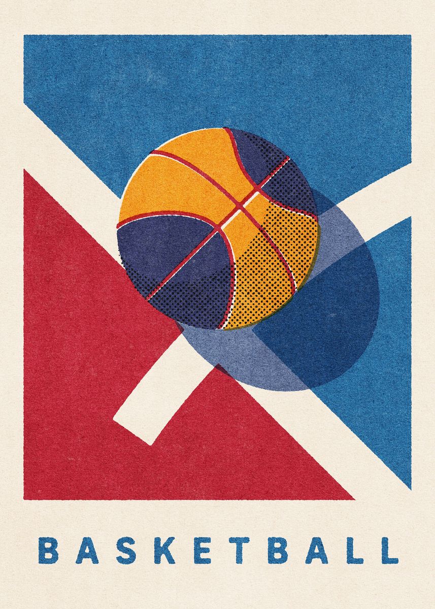 'Basketball 3X3 Summer Game' Poster, picture, metal print, paint by ...