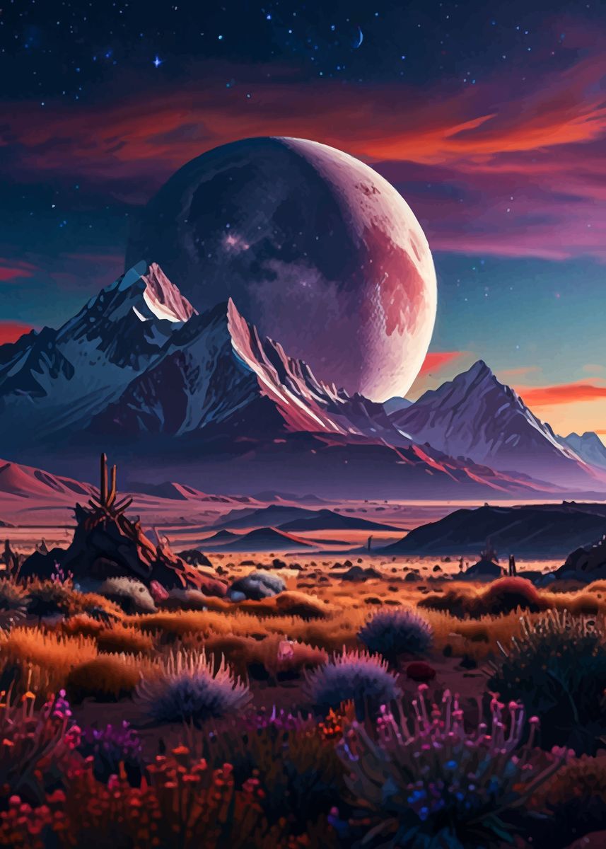 'Landscape Galaxy' Poster, picture, metal print, paint by Bangun ...