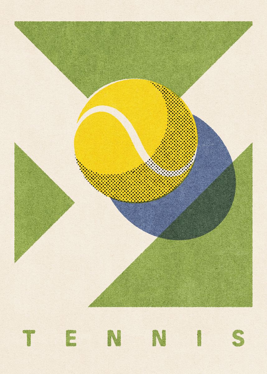'Tennis Summer Games Grass' Poster, picture, metal print, paint by ...