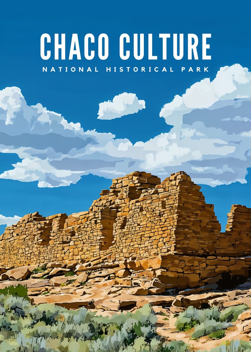 'Chaco Culture Nt Hist Park' Poster, picture, metal print, paint by ...