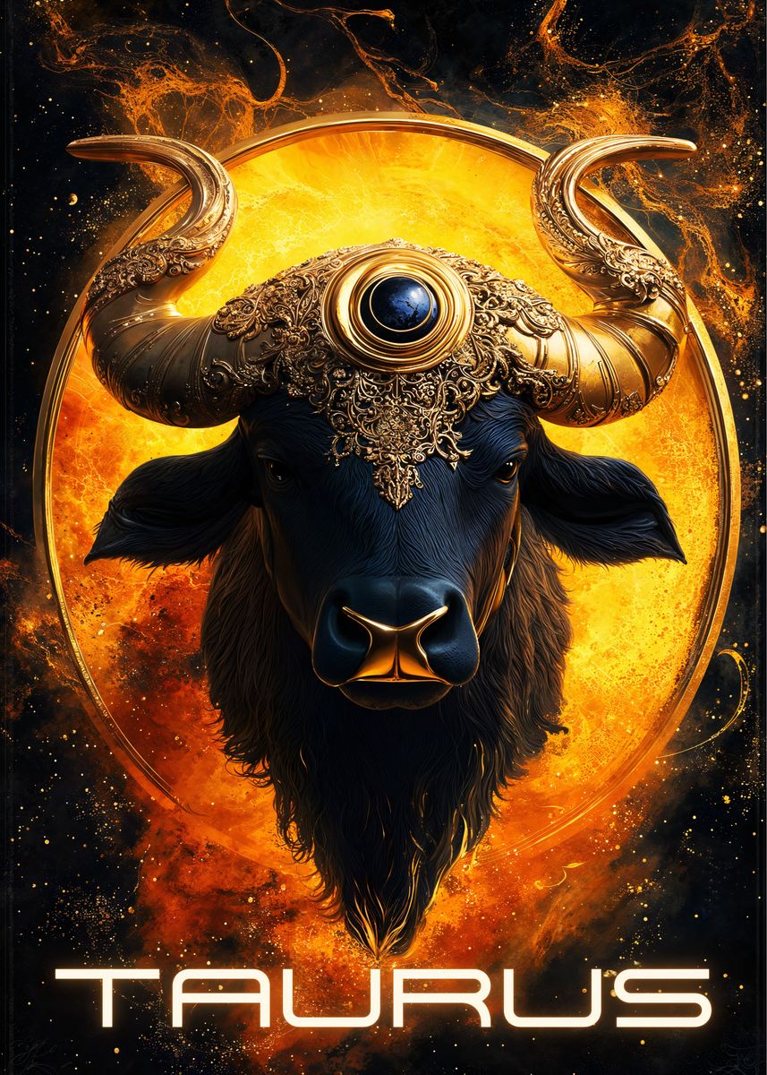 'ZODIAC TAURUS PRIDE' Poster, picture, metal print, paint by ...