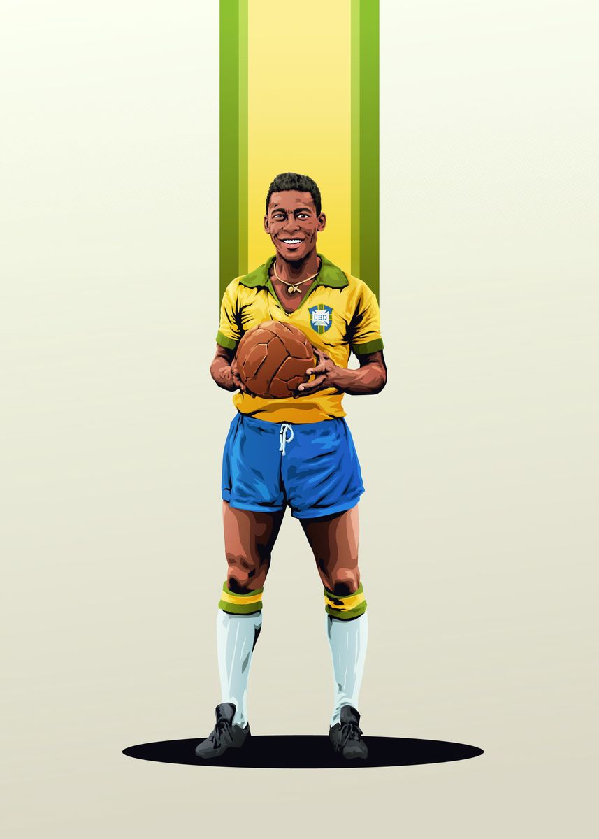 'pele' Poster, picture, metal print, paint by ika ika | Displate