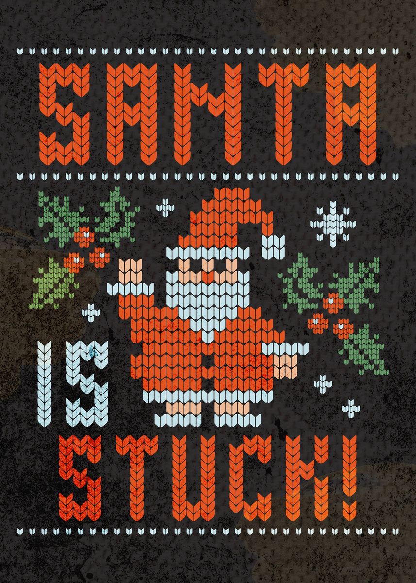 'Santa Is Stuck' Poster, picture, metal print, paint by AshnoAlice ...