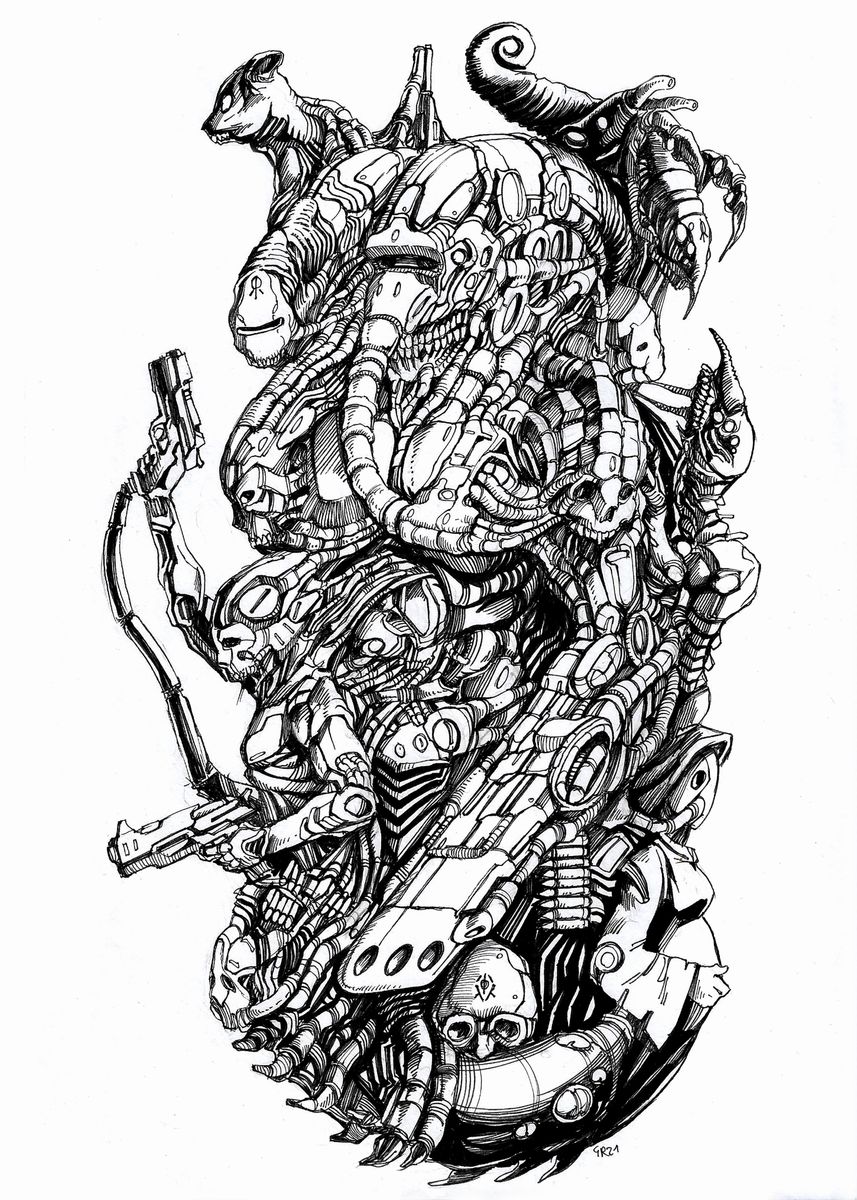 'heavy metal aliens' Poster, picture, metal print, paint by Giuseppe ...