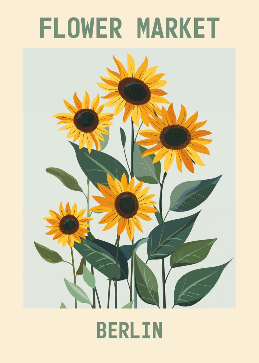 'Berlin Flower Art' Poster, picture, metal print, paint by Powerful ...