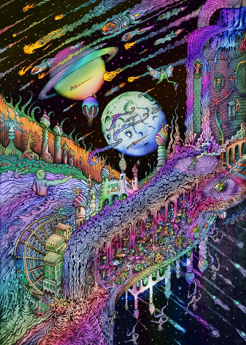 'Paradox Leak' Poster, picture, metal print, paint by ...
