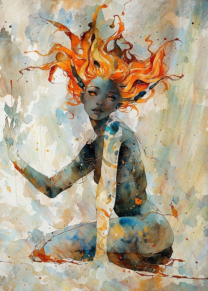 'Celestial Fae' Poster, picture, metal print, paint by Shroom Squirrel ...